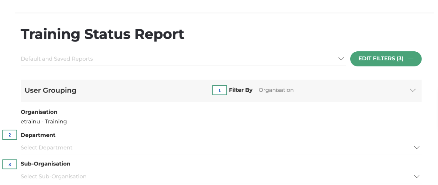 Training Status Report – etrainu