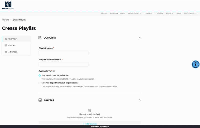Playlists Overview – etrainu