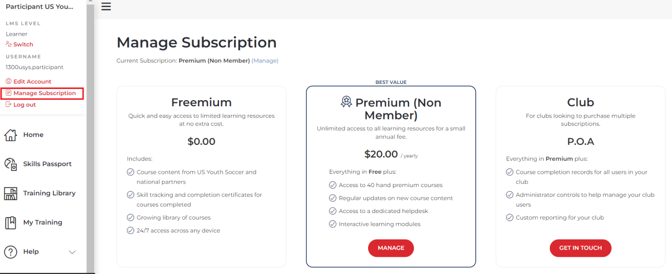 How to upgrade subscription – etrainu